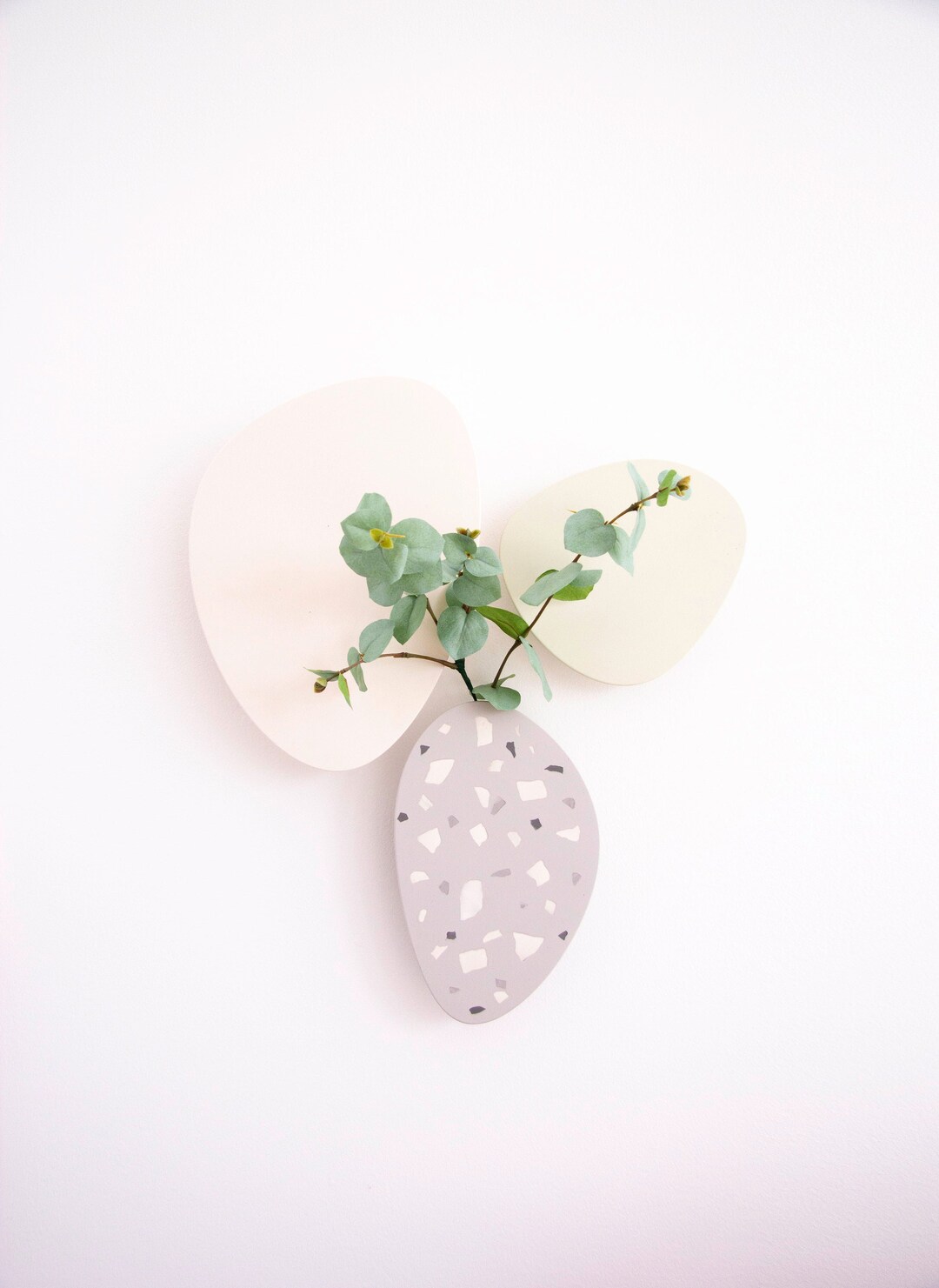 Pebble Shape Customisable Arrangement Wall Vase/sculpture Set in Mint ...