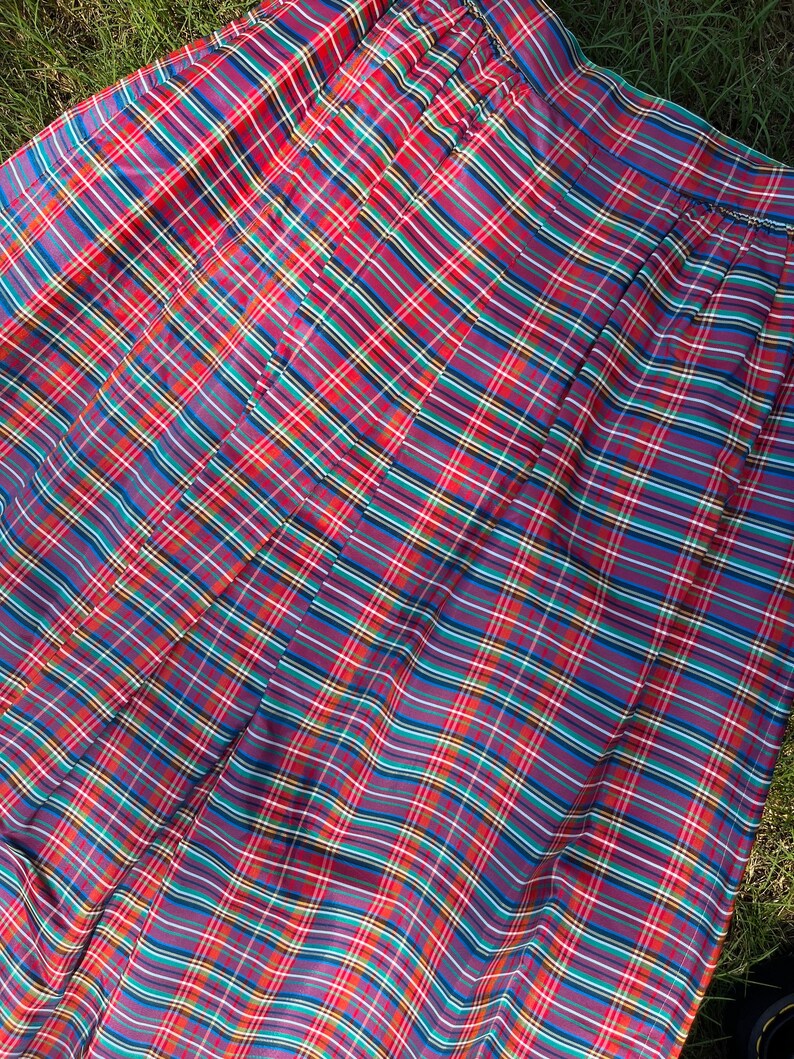 VTG 70s 1 Park Ave Plaid Maxi Skirr - Etsy