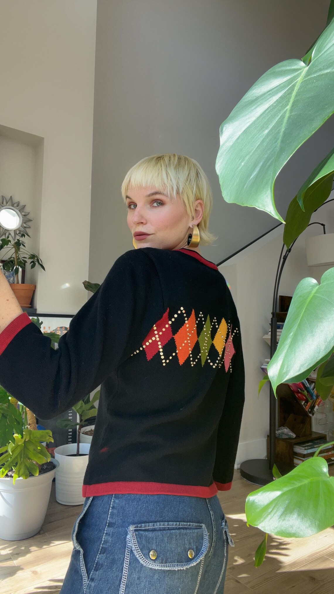 VTG 90s Jack B. Quick Argyle Sweater Cardigan - Etsy