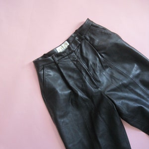 VTG 90s Margaret Godfrey Black Leather Pants - Etsy
