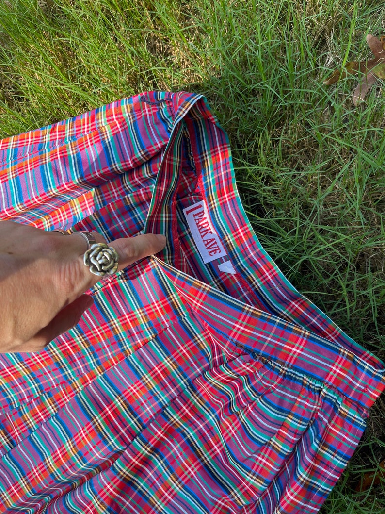 VTG 70s 1 Park Ave Plaid Maxi Skirr - Etsy
