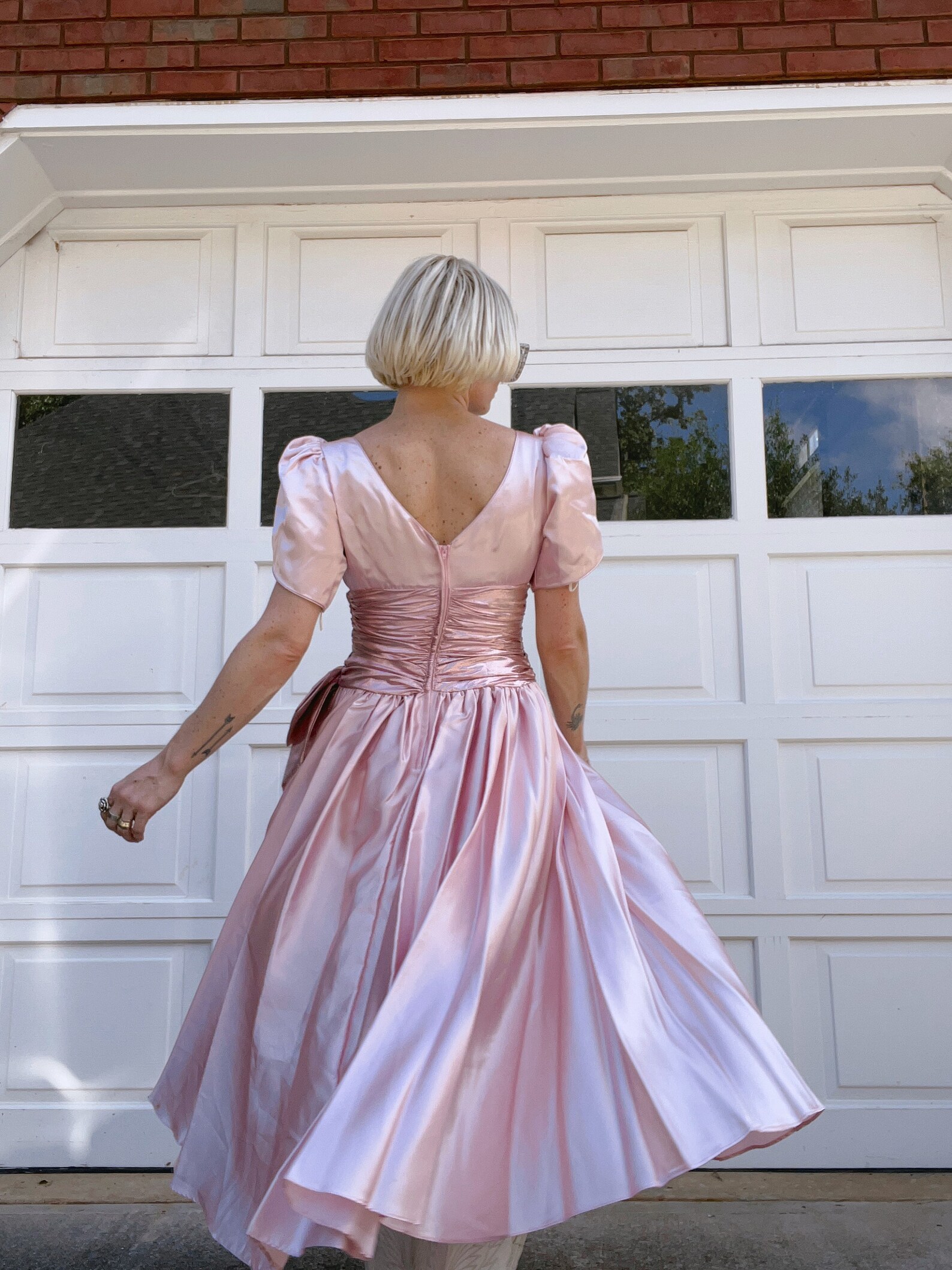 VTG 80s Pink Satin / Pink Metallic Bow - Etsy