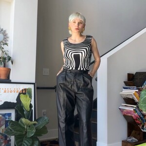 VTG 90s Margaret Godfrey Black Leather Pants - Etsy