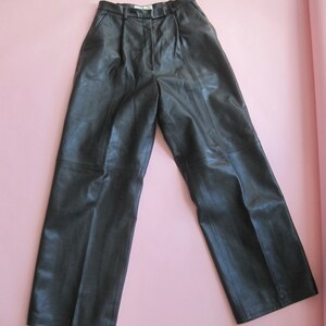 VTG 90s Margaret Godfrey Black Leather Pants - Etsy