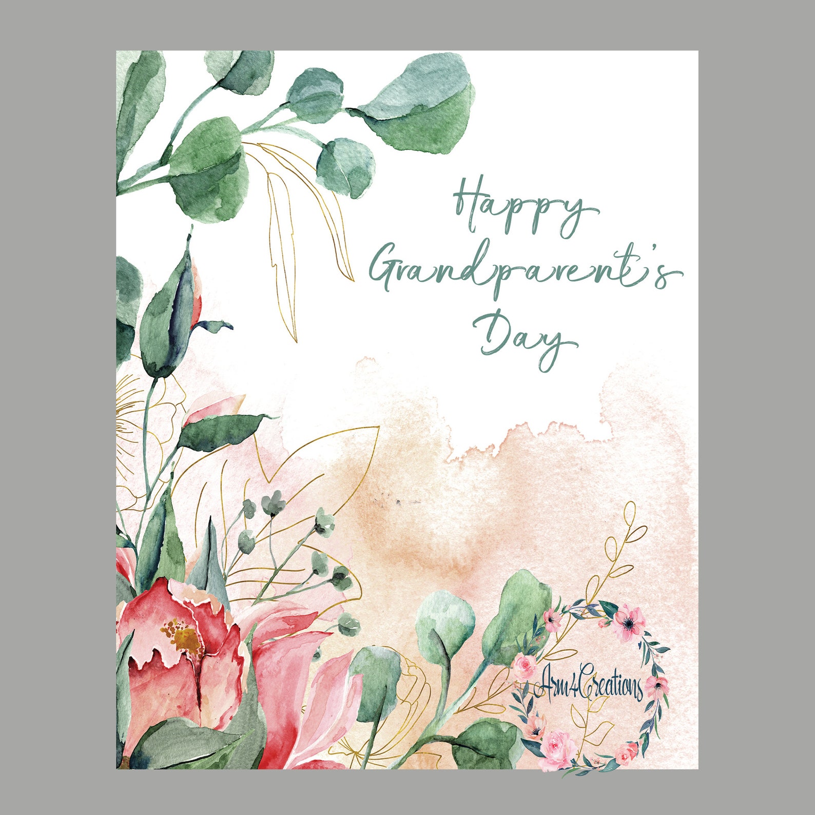Grandparents Day Card Printable Instant Download - Etsy