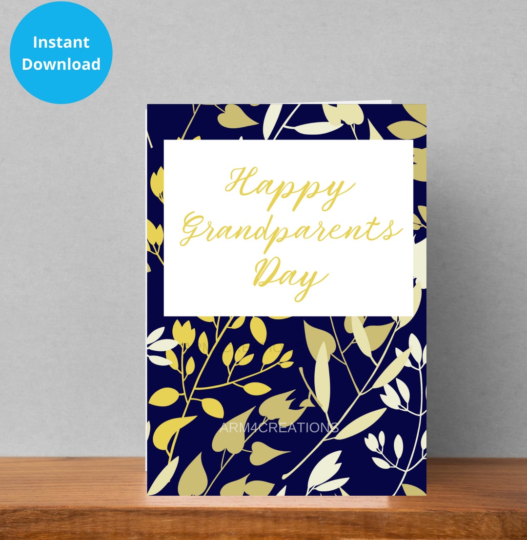 Grandparents Day Card Printable Card for Grandparents Grandmother Nana ...
