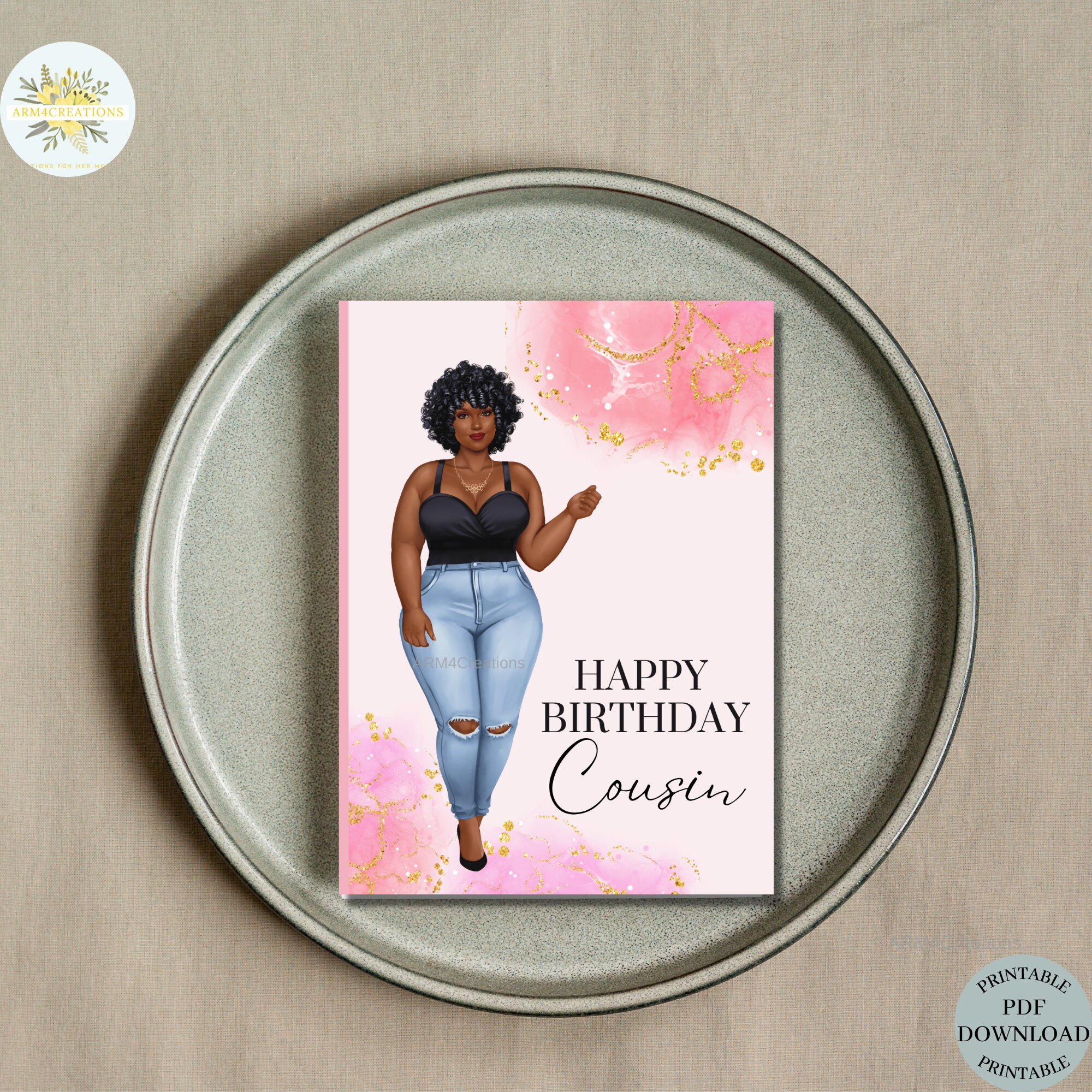 Cousin Card Birthday Card for Cousin Printable Card From Cousin Best ...