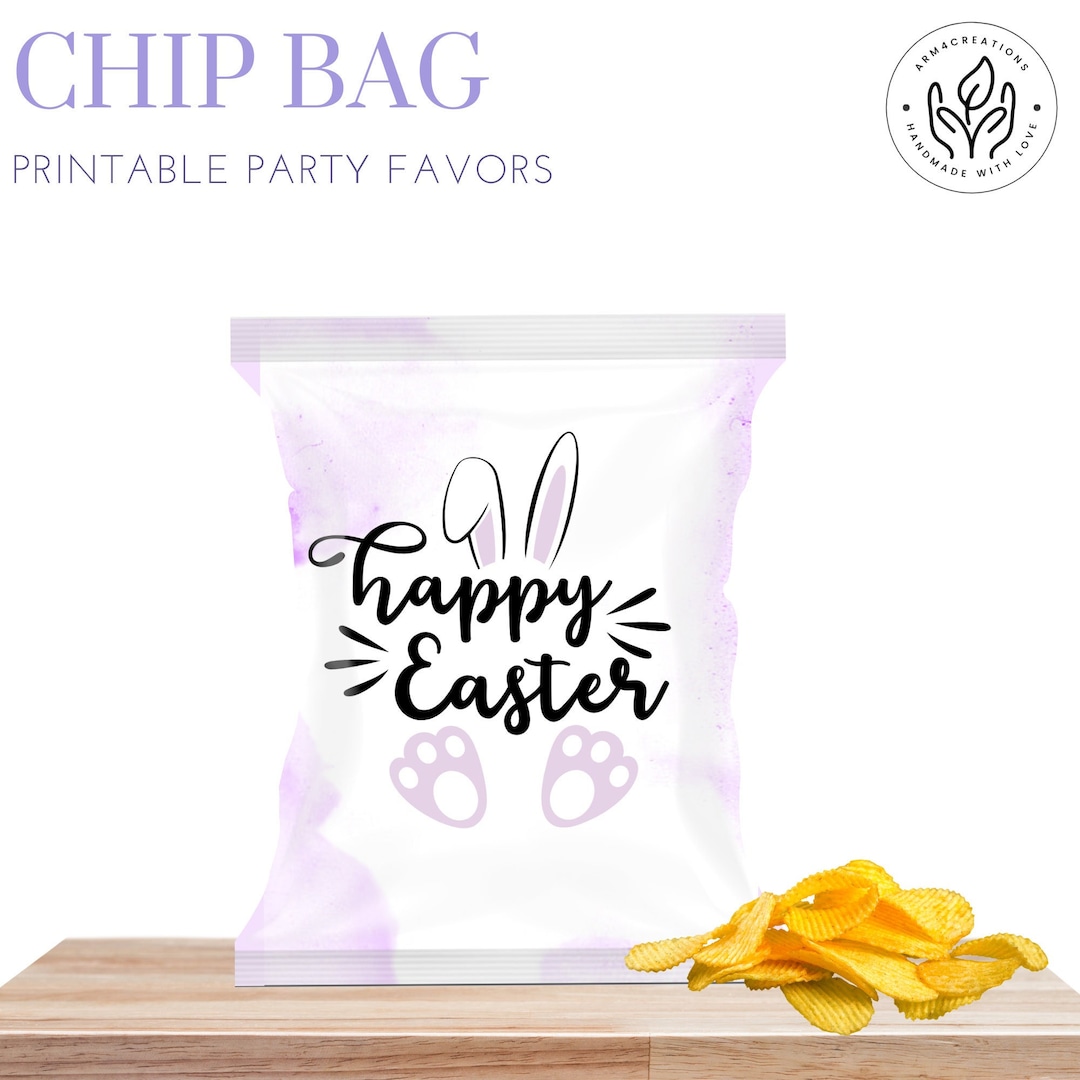 Easter Chip Bag Bunny Chip Bag Easter Printable Easter Treats for Kids ...