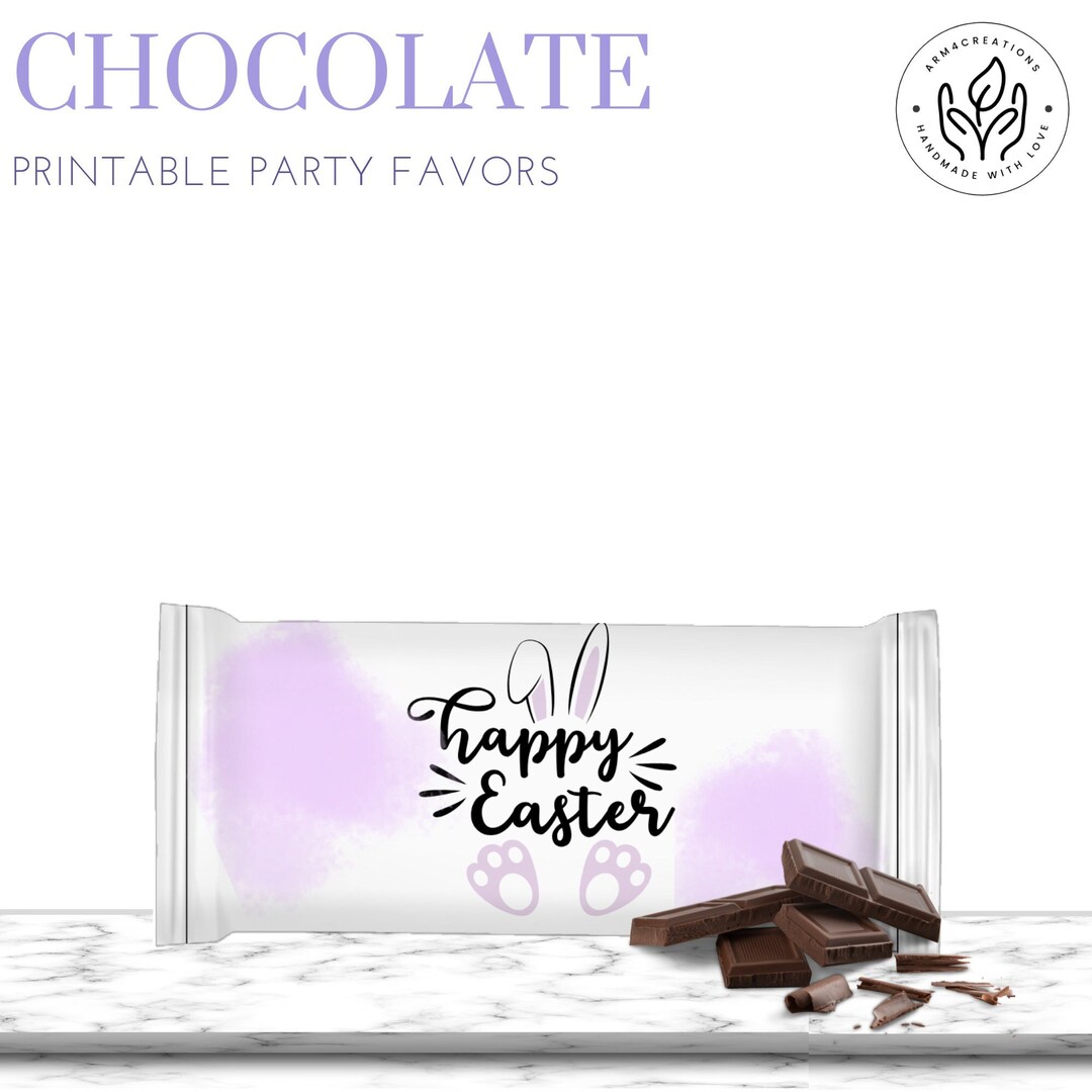 Easter Candy Bar Wrapper Easter Basket Ideas Easter Chocolate Bunnies ...