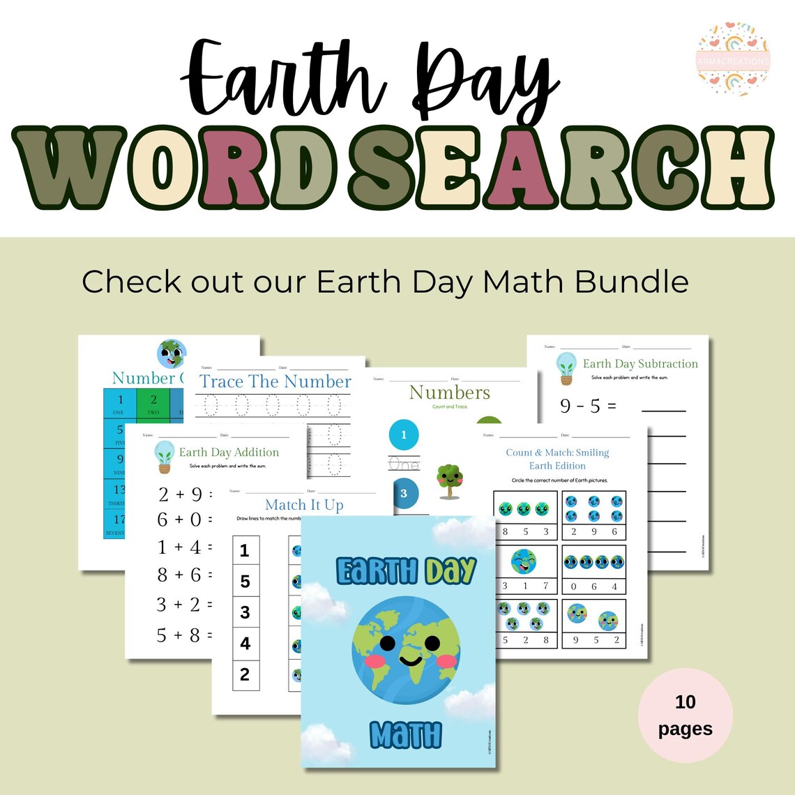 Earth Day Word Search Earth Day Activity Earth Day Worksheet Elementary ...