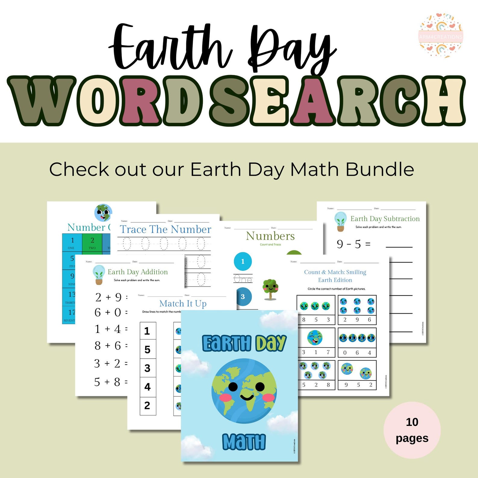 Earth Day Word Search Earth Day Activity Earth Day Worksheet Elementary ...
