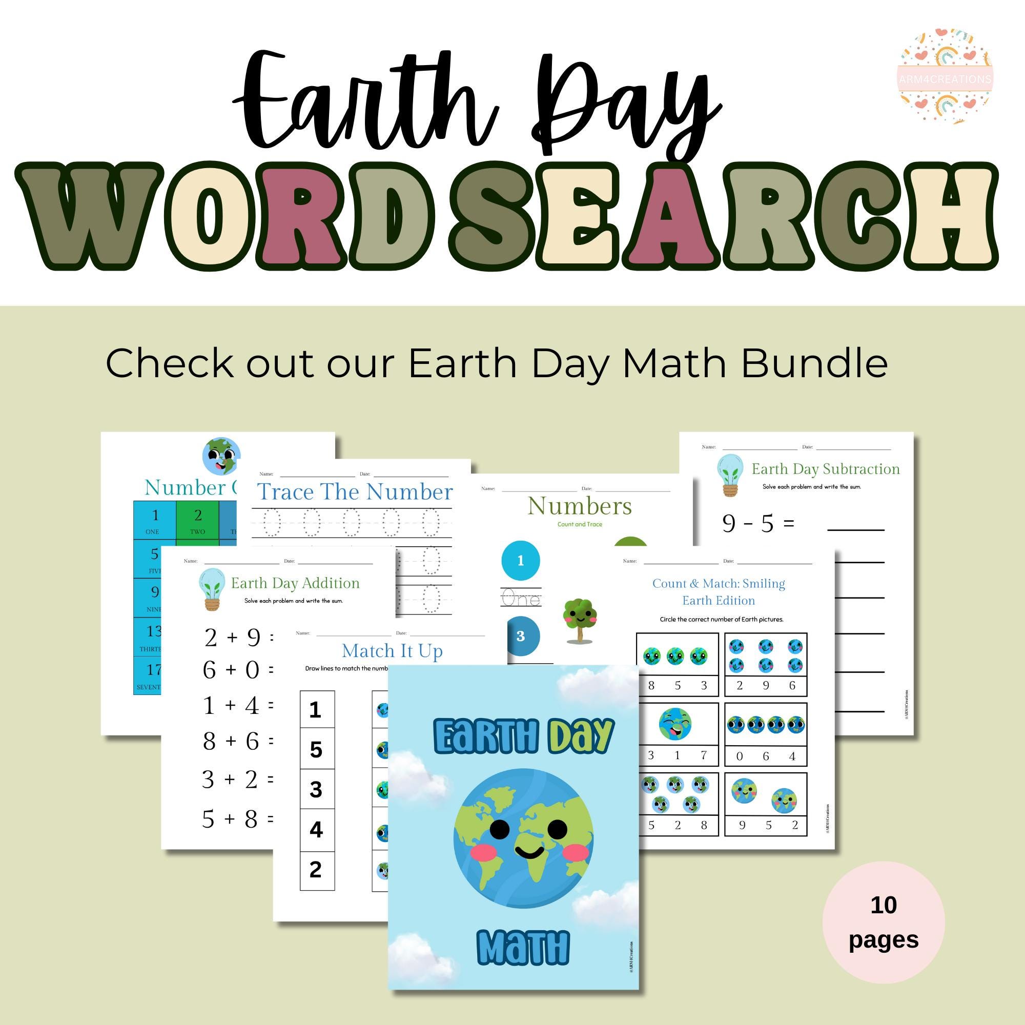Earth Day Word Search Earth Day Activity Earth Day Worksheet Elementary ...