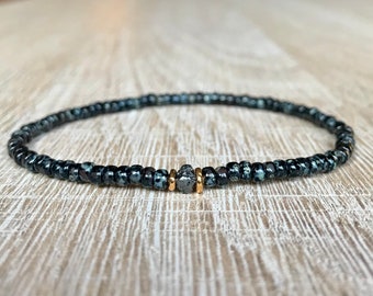 Black Diamond Bracelet - Etsy