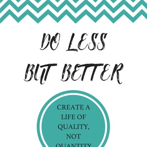 Do Less but Better Printable Planner - Etsy