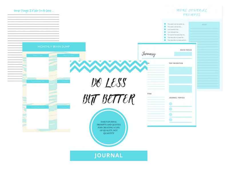 Do Less but Better Printable Journal - Etsy UK