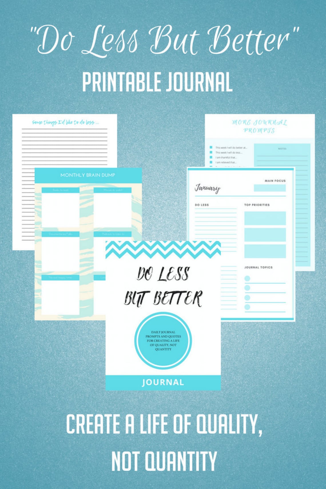 Do Less but Better Printable Journal - Etsy UK