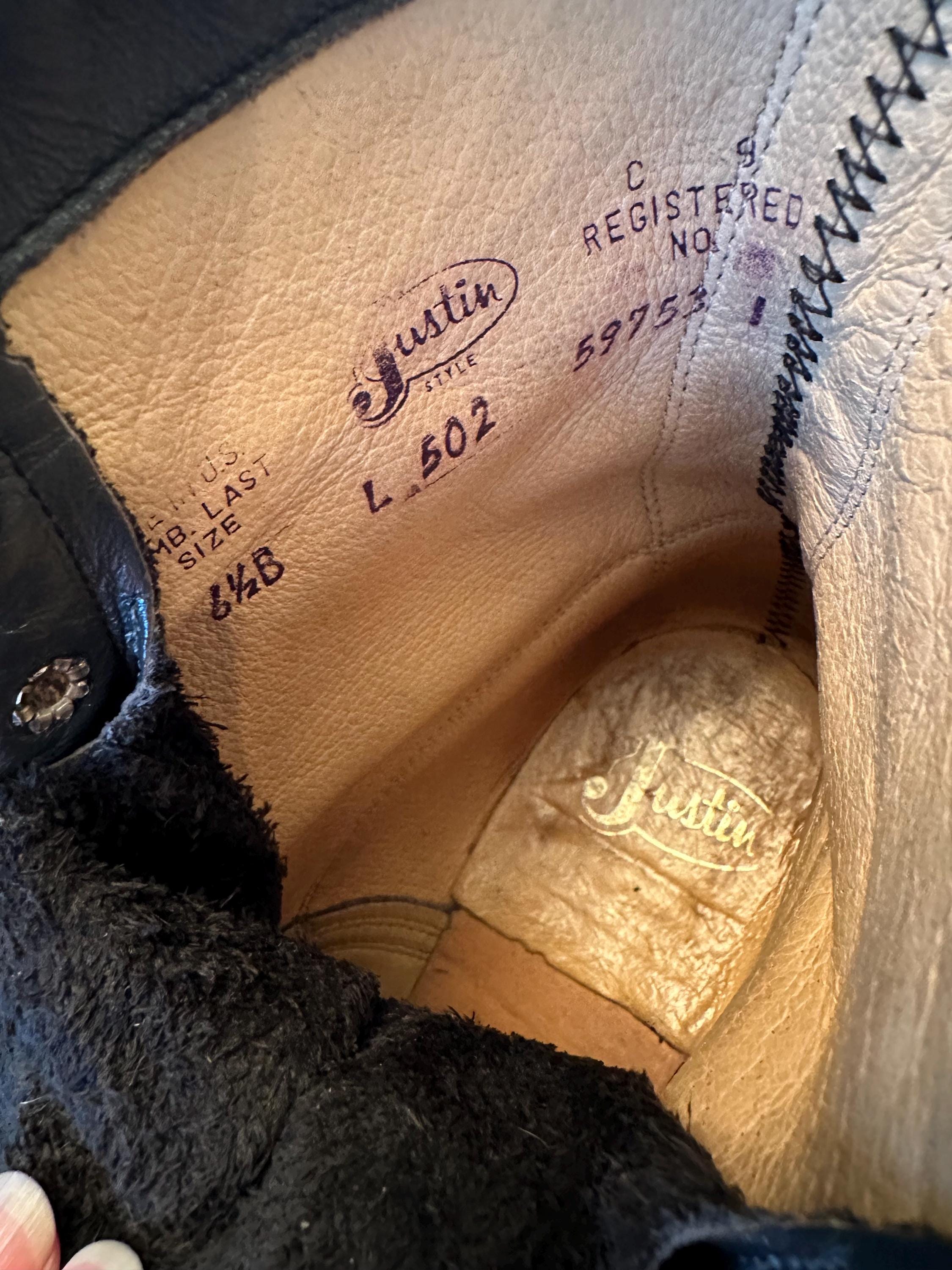 Vintage Justin Roper Lace up Boots - Etsy