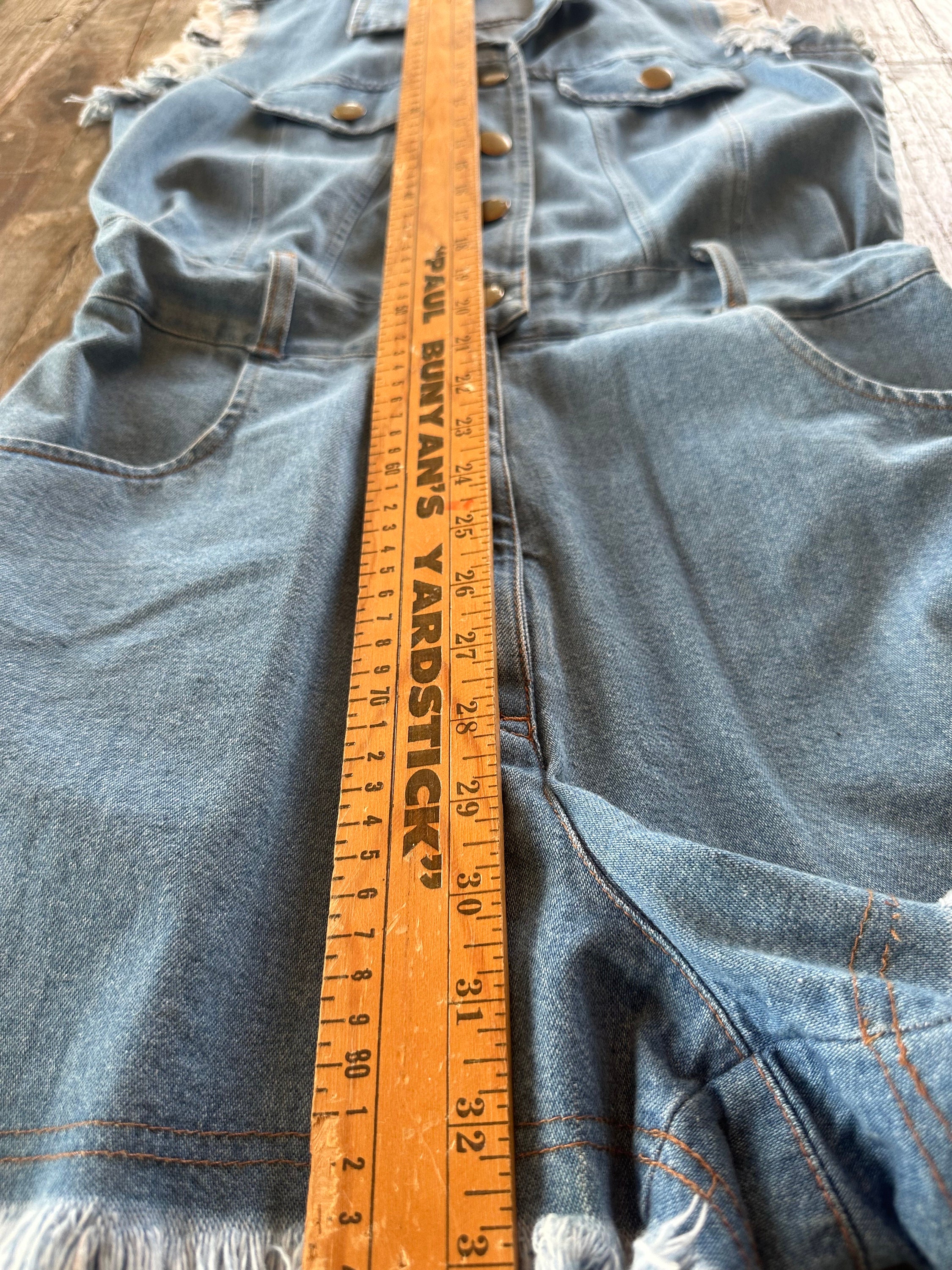 Denim Romper Daisy Duke Style - Etsy