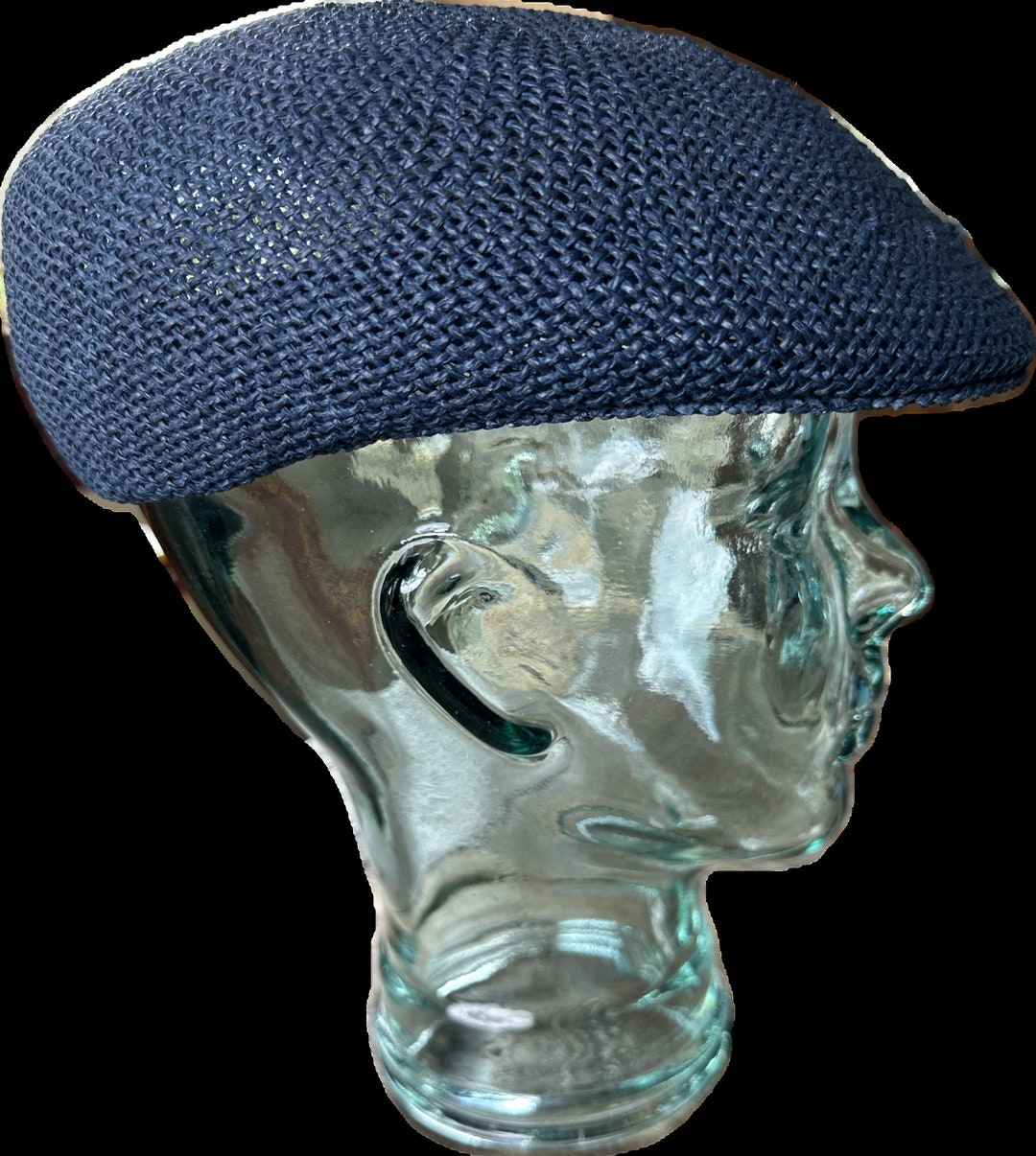 Navy Blue Straw Pendleton Cap - Etsy