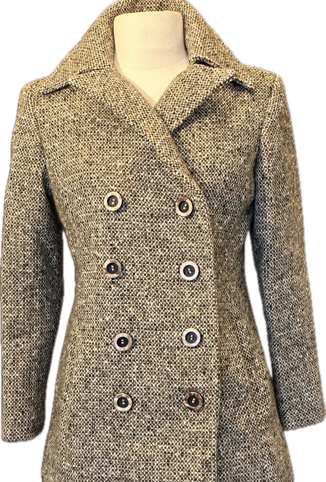 Tweed Double Breasted Peacoat - Etsy