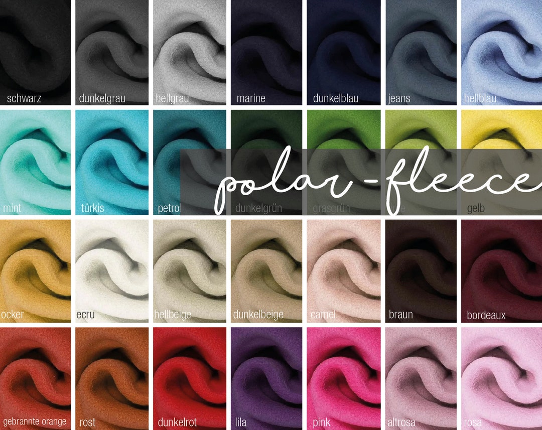 Polarfleece Antipeling / Kuschelfleece / Fleece Stoff Verschiedene ...