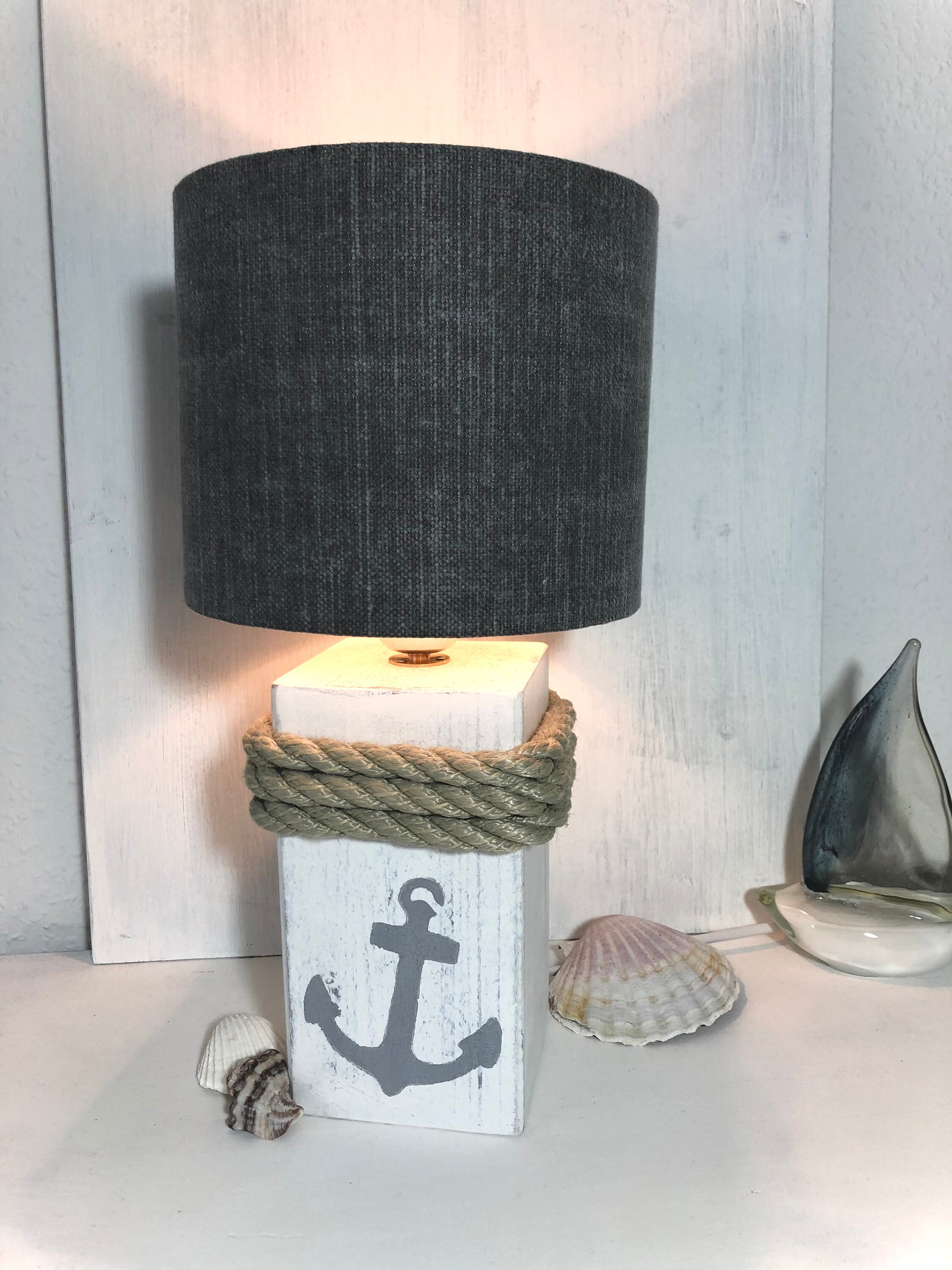 Maritime Table Lamp anchor 36 Cm in Shabby Style Scandi Style Maritime Lighting Etsy UK