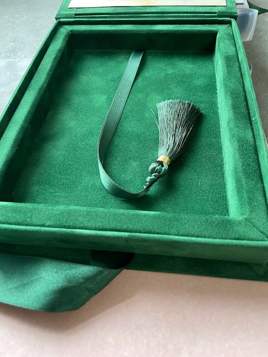 Vertical 5x7 Velvet Invitation Box With Silk Tassel - Etsy