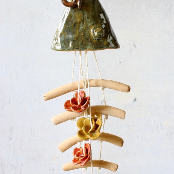 Ceramic Fish Wind Chime - Etsy