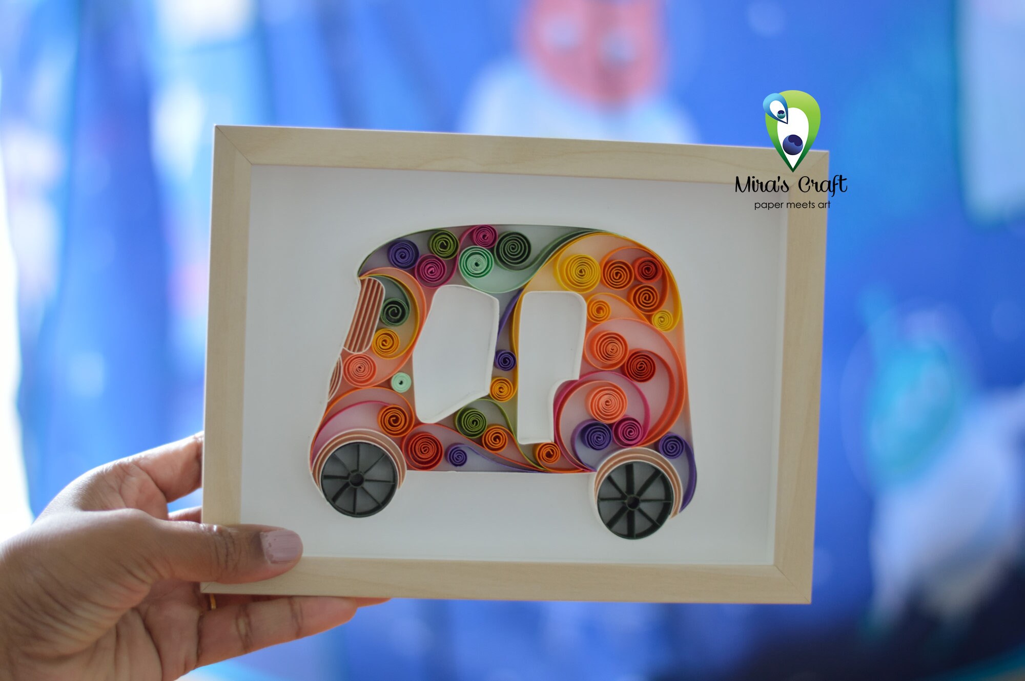 Quilled Bombay Auto Rickshaw Papercraft Wall Art for Friends, Daughter ...