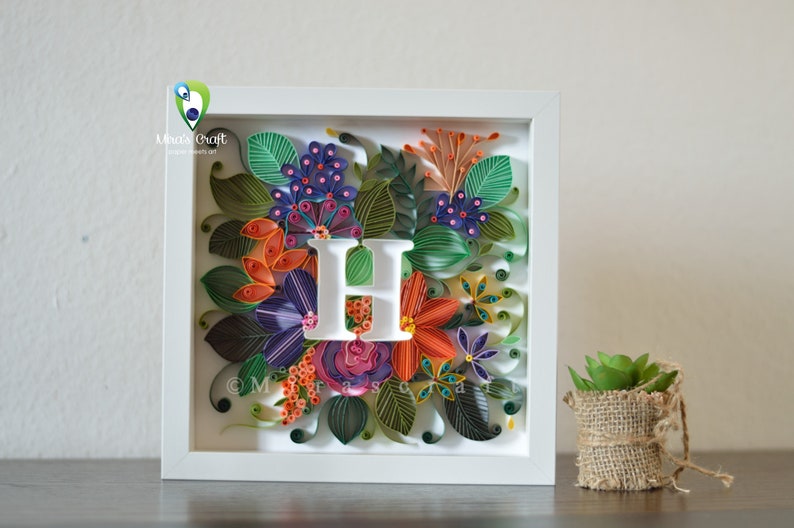 Quilling Personalized H Letters A to Z wall Decalhome - Etsy