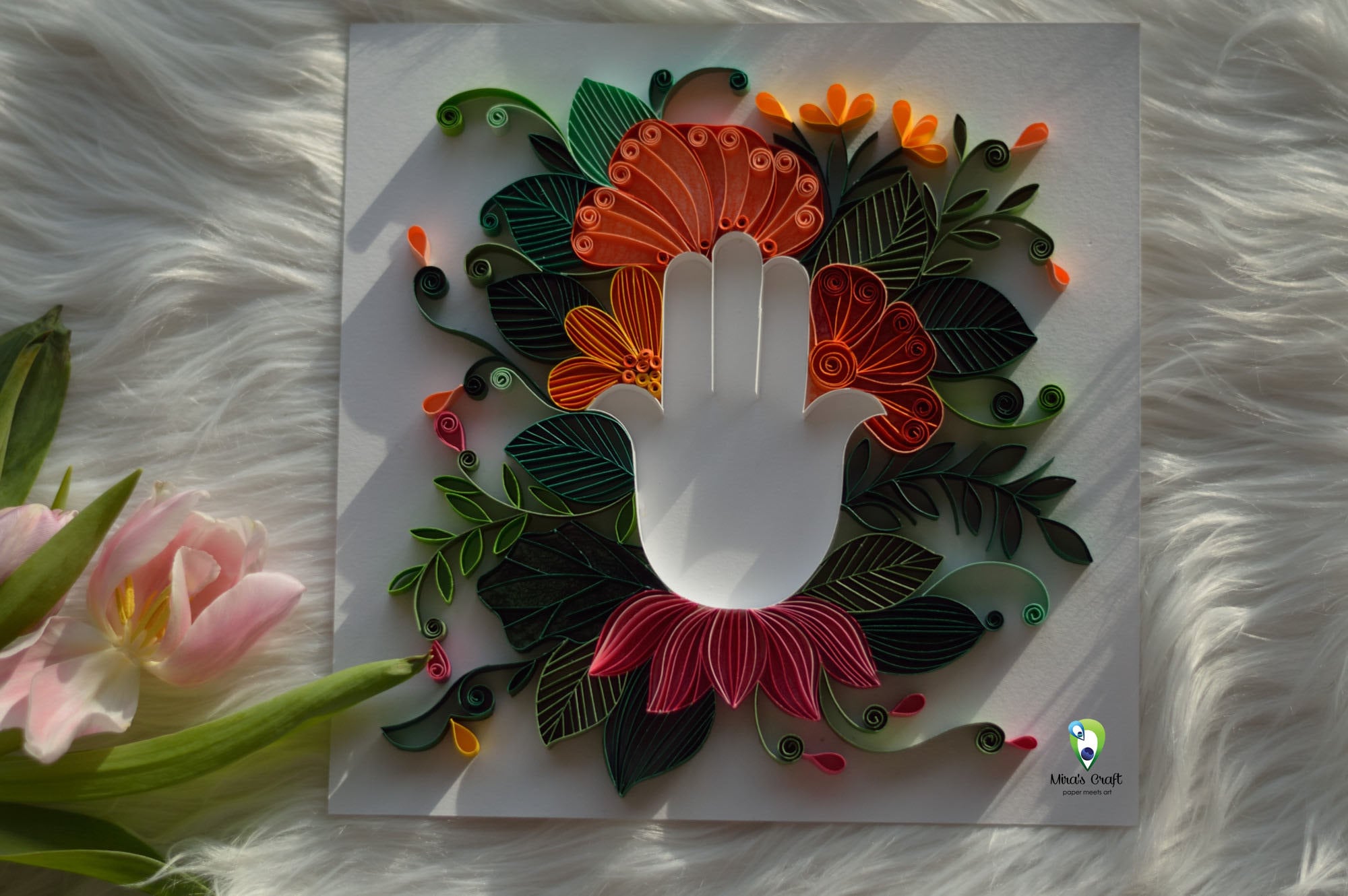 Quilling Hamsa art Valentines Gift Home decor Hamsa Wall | Etsy