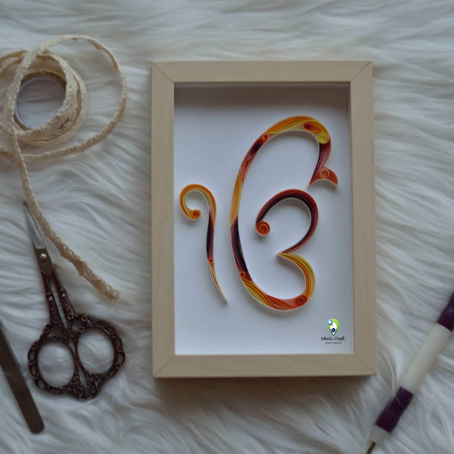 Buy Ik Onkar Paper Quilled Ik Onkar Wall Art Sikh Art Religious Online ...
