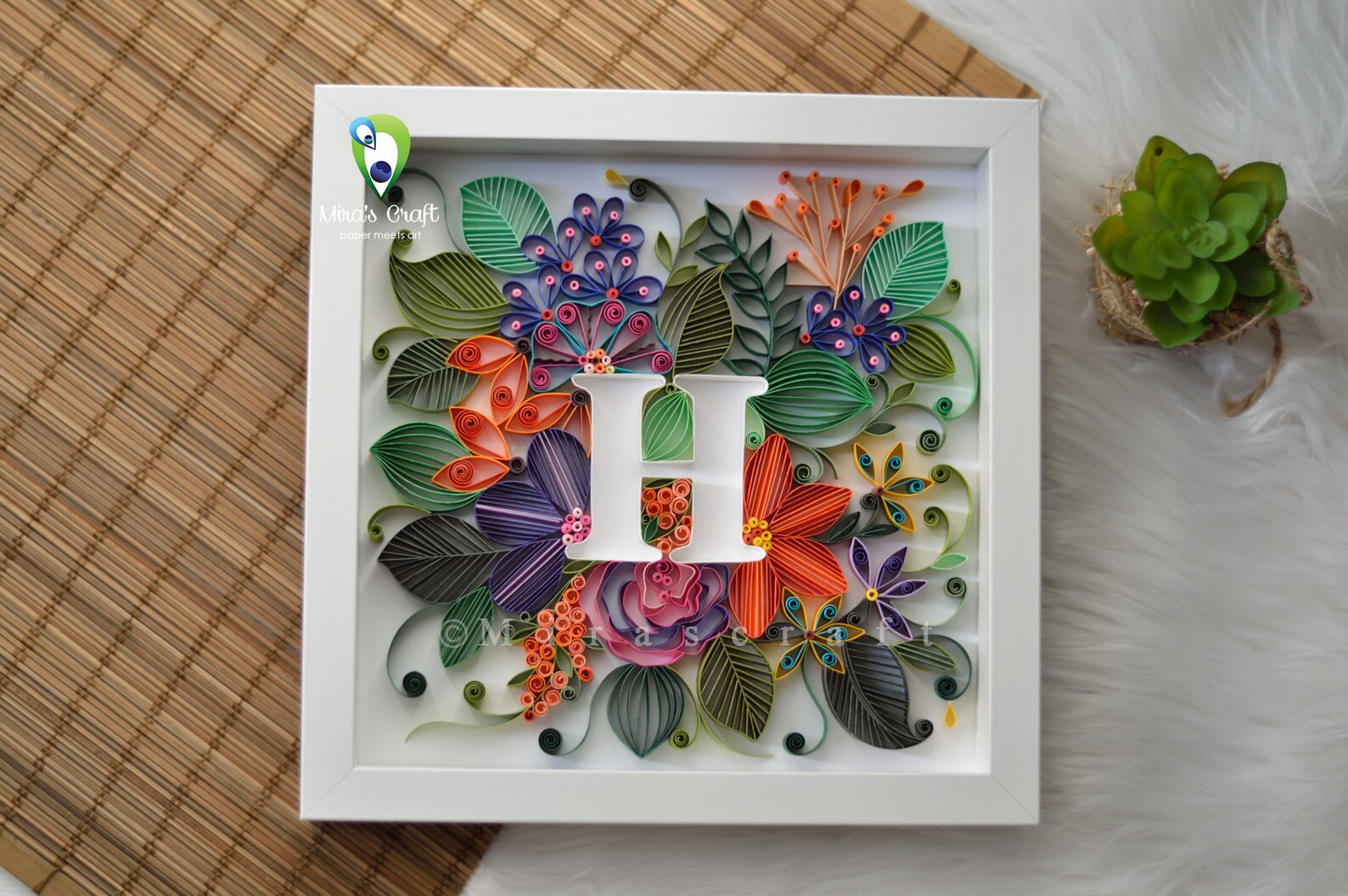 Quilling Personalized H Letters A to Z wall Decalhome - Etsy