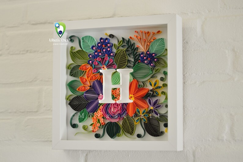 Quilling Personalized H Letters A to Z wall Decalhome - Etsy