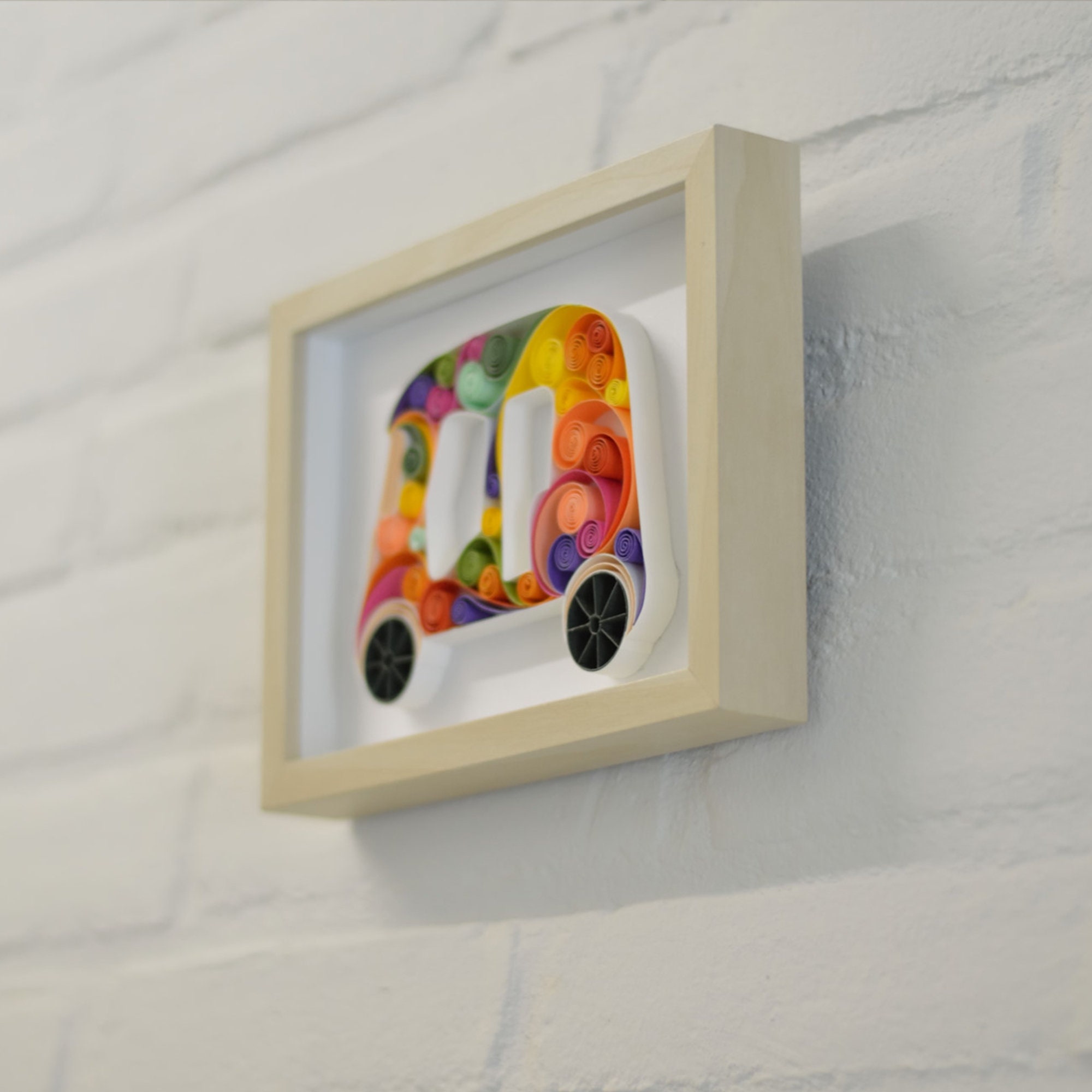Quilled Bombay Auto Rickshaw Papercraft Wall Art for | Etsy