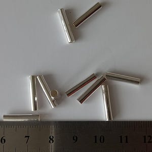 Silver Tubes 925 Sterling Silver 10 X 3 Mm 10 Pieces 8.80 - Etsy