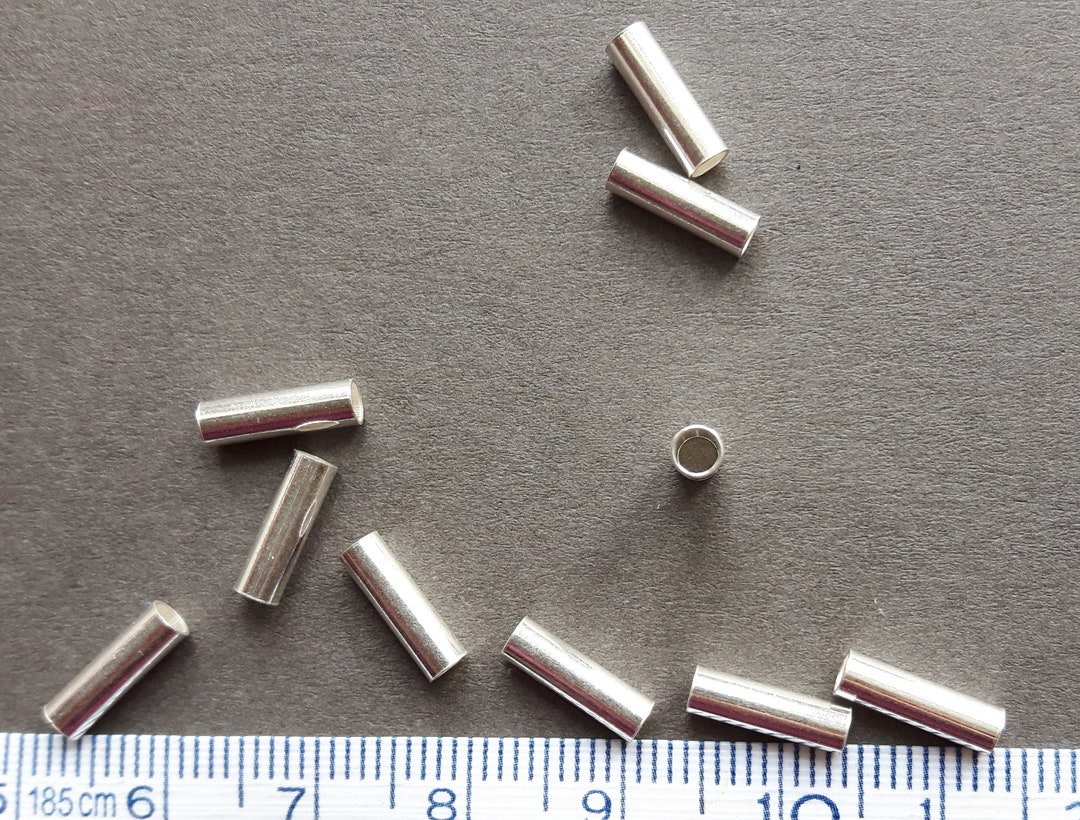 Silver Tubes 925 Sterling Silver 10 X 3 Mm 10 Pieces 8.80 - Etsy