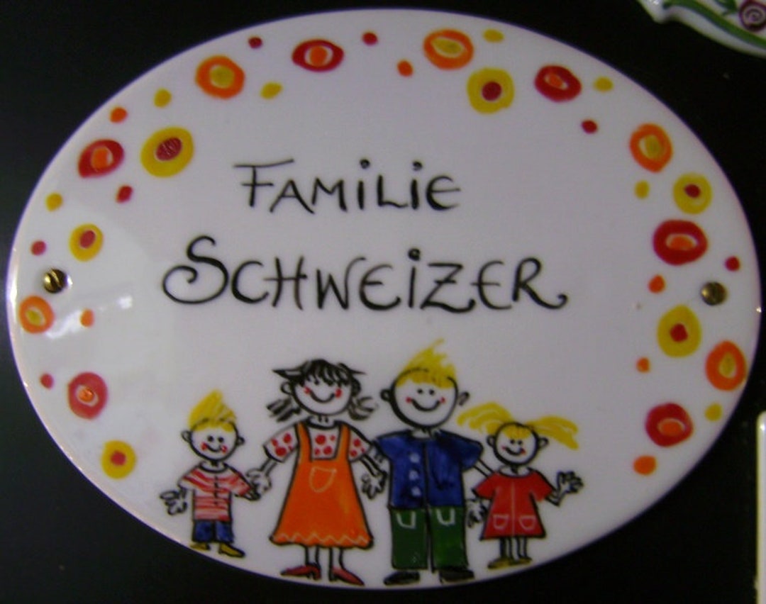 Door Sign family XL 245 X 180 Mmdots Red-orange - Etsy