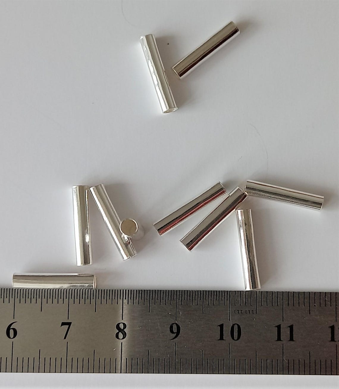 Silver Tubes 925 Sterling Silver 10 X 3 Mm 10 Pieces 8.80 - Etsy