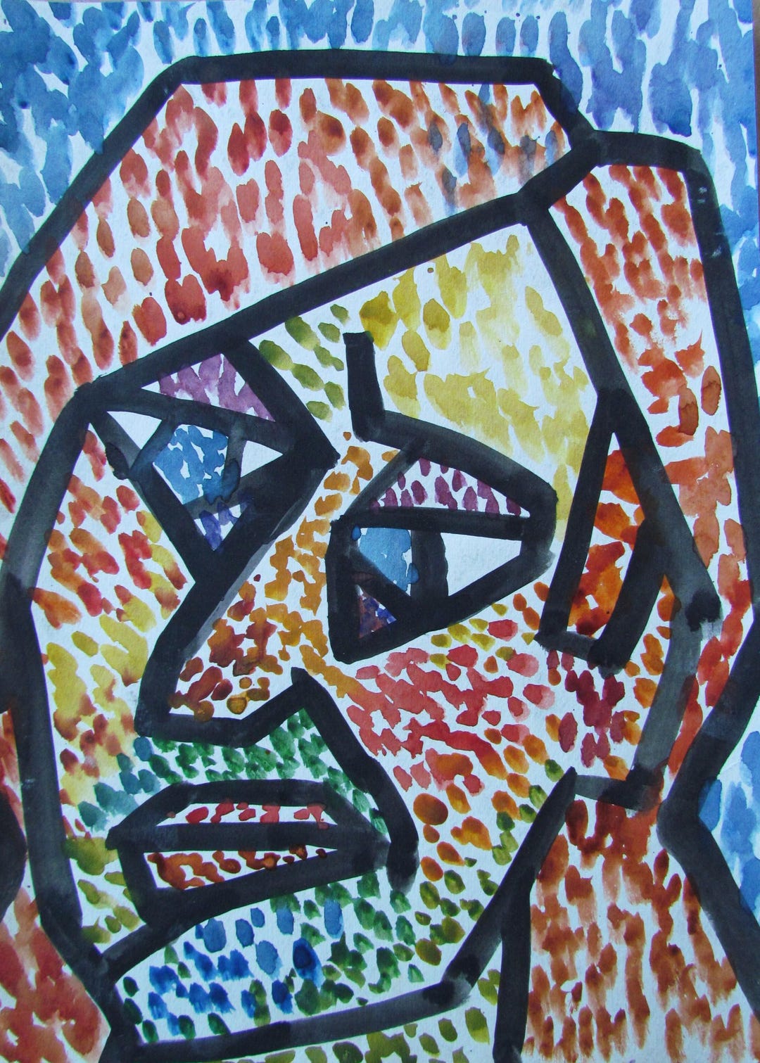 Portrait Man in the Style of Cubism,young Male Portrait,cubism Man ...