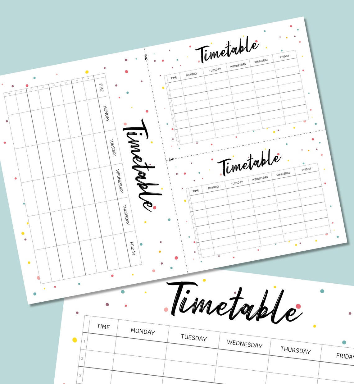 Printable TIMETABLE // PDF + Word File - Etsy
