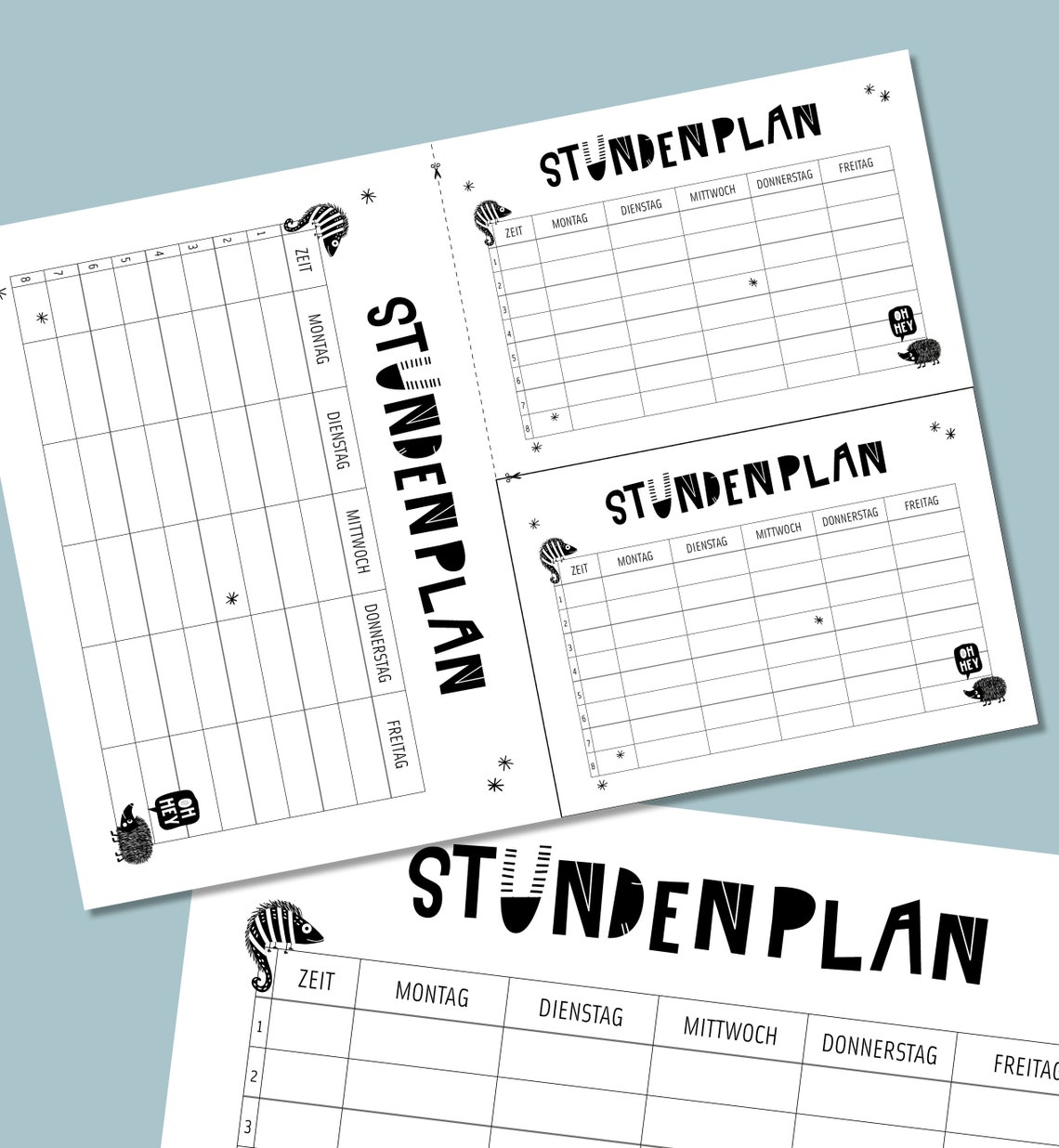 Stundenplan zum ausdrucken // PDF + Word-Datei - Etsy Österreich