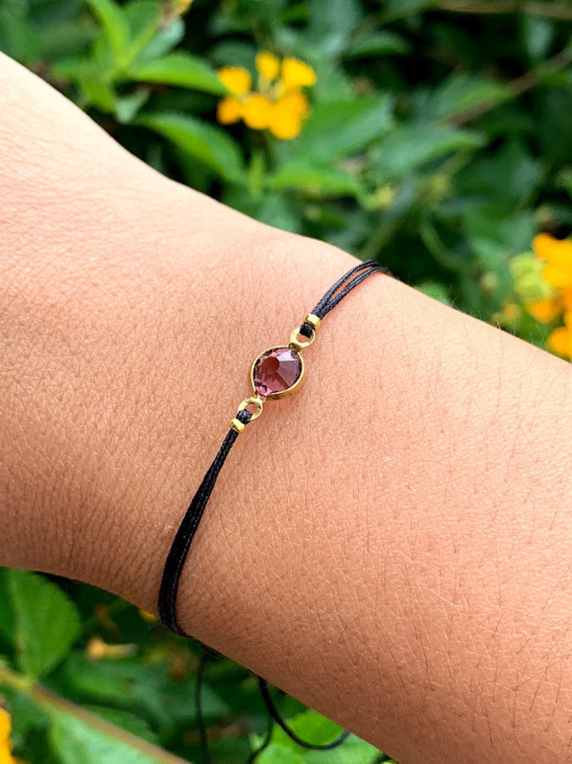 February Birthstone Bracelet Amethyst Gemstone Bracelet - Etsy