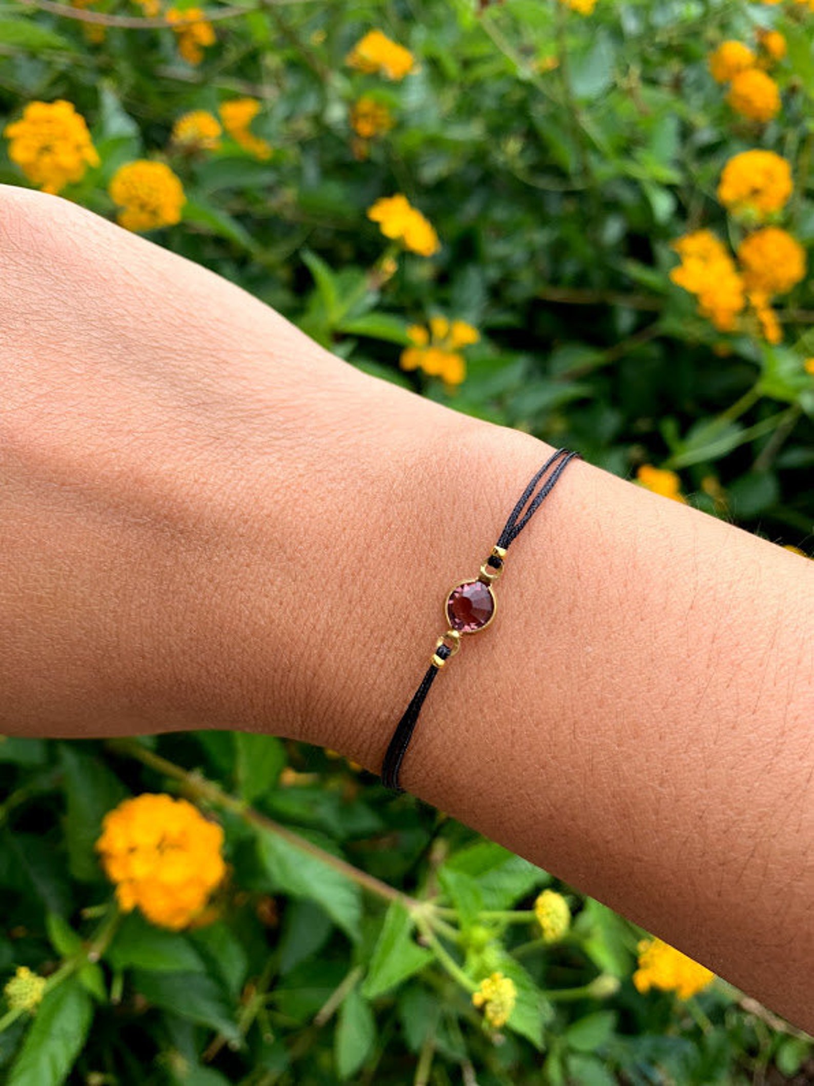 February Birthstone Bracelet Amethyst Gemstone Bracelet - Etsy