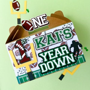 First Touchdown Gable Favor Box/ Football/ First Down Theme - Etsy