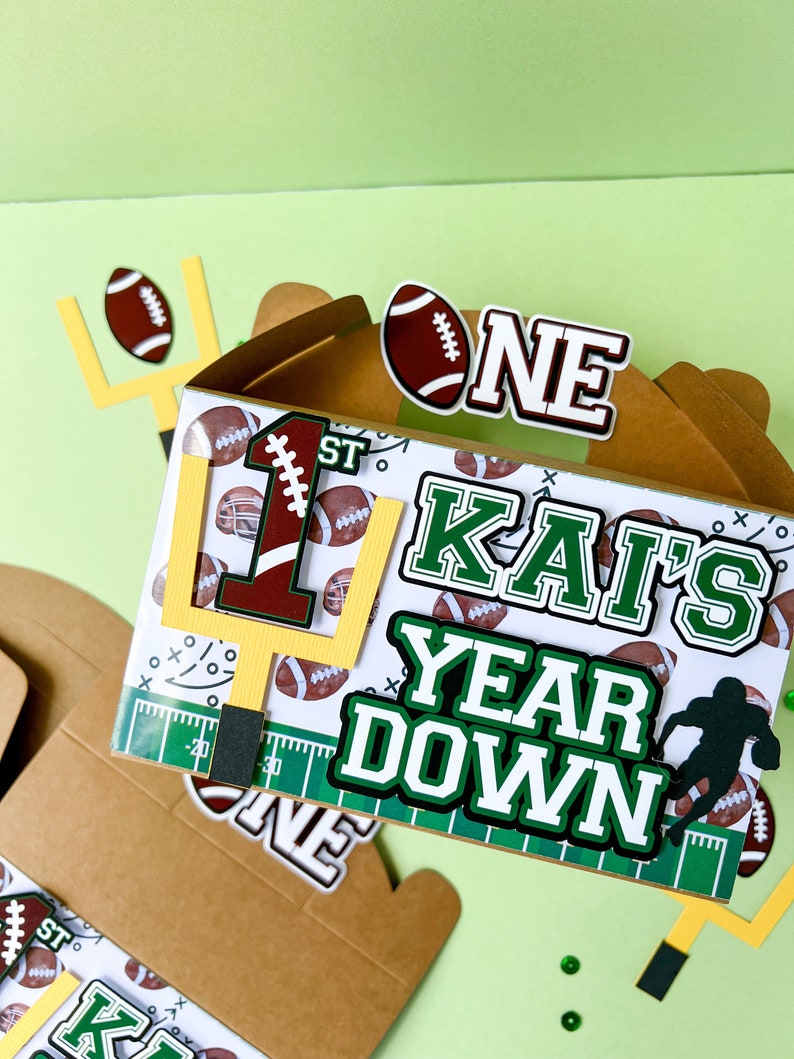 First Touchdown Gable Favor Box/ Football/ First Down Theme - Etsy