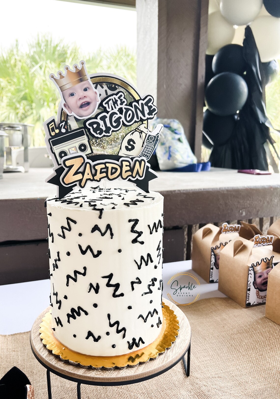 The Notorious One Themed Shaker Cake Topper/the Big One/90s Themed - Etsy