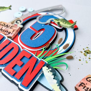 Fishing Themed Cake Topper/o’fishally/fishin’/the Big One - Etsy