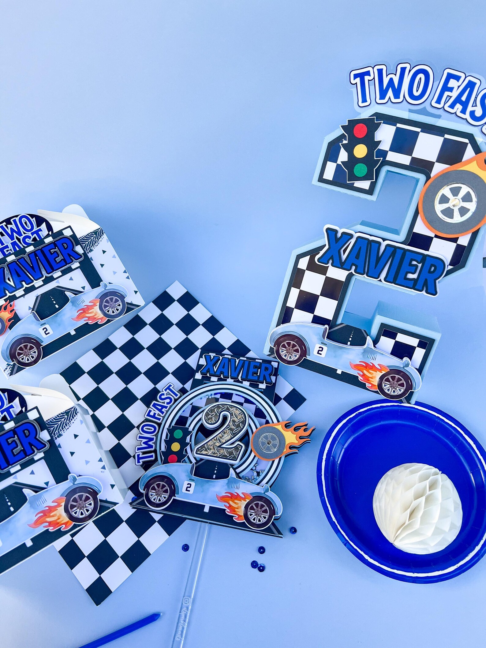 Two Fast Themed Gable Boxes/vintage Car Theme - Etsy