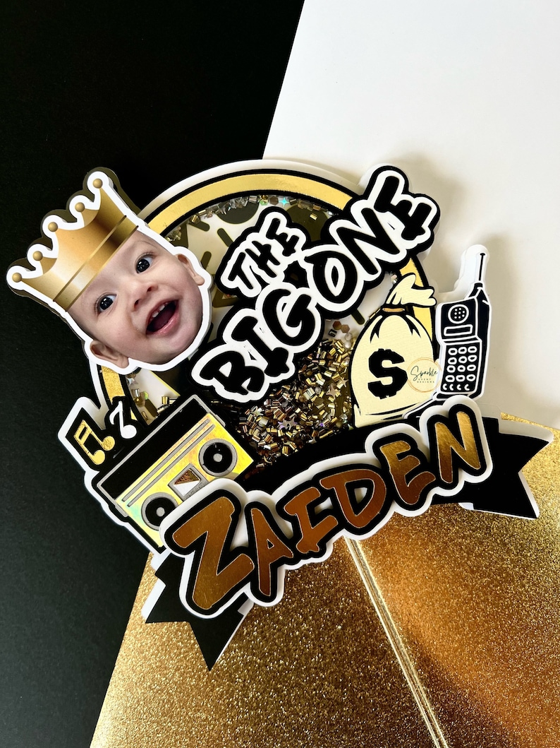 The Notorious One Themed Shaker Cake Topper/the Big One/90s - Etsy